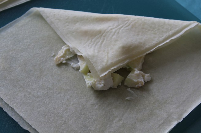 Filodeeghapjes met geitenkaas en zure appel | Love to cook healthy